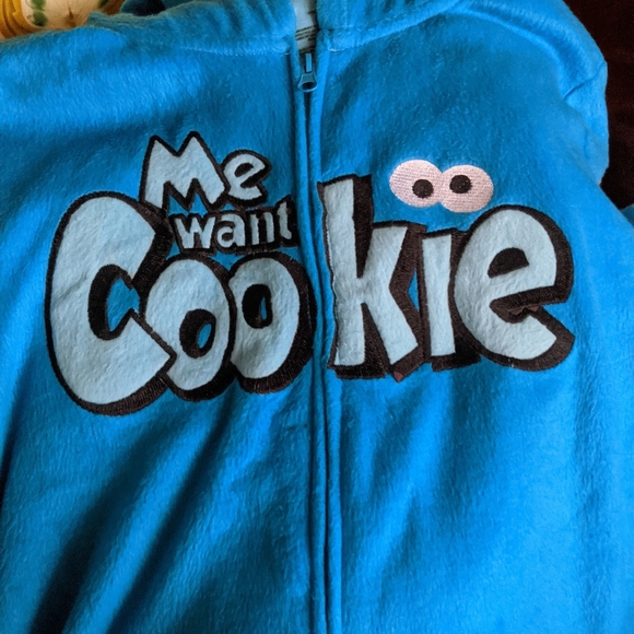 Intimates & Sleepwear | Sesame Street Nwot Cookie Monster Fleece ...